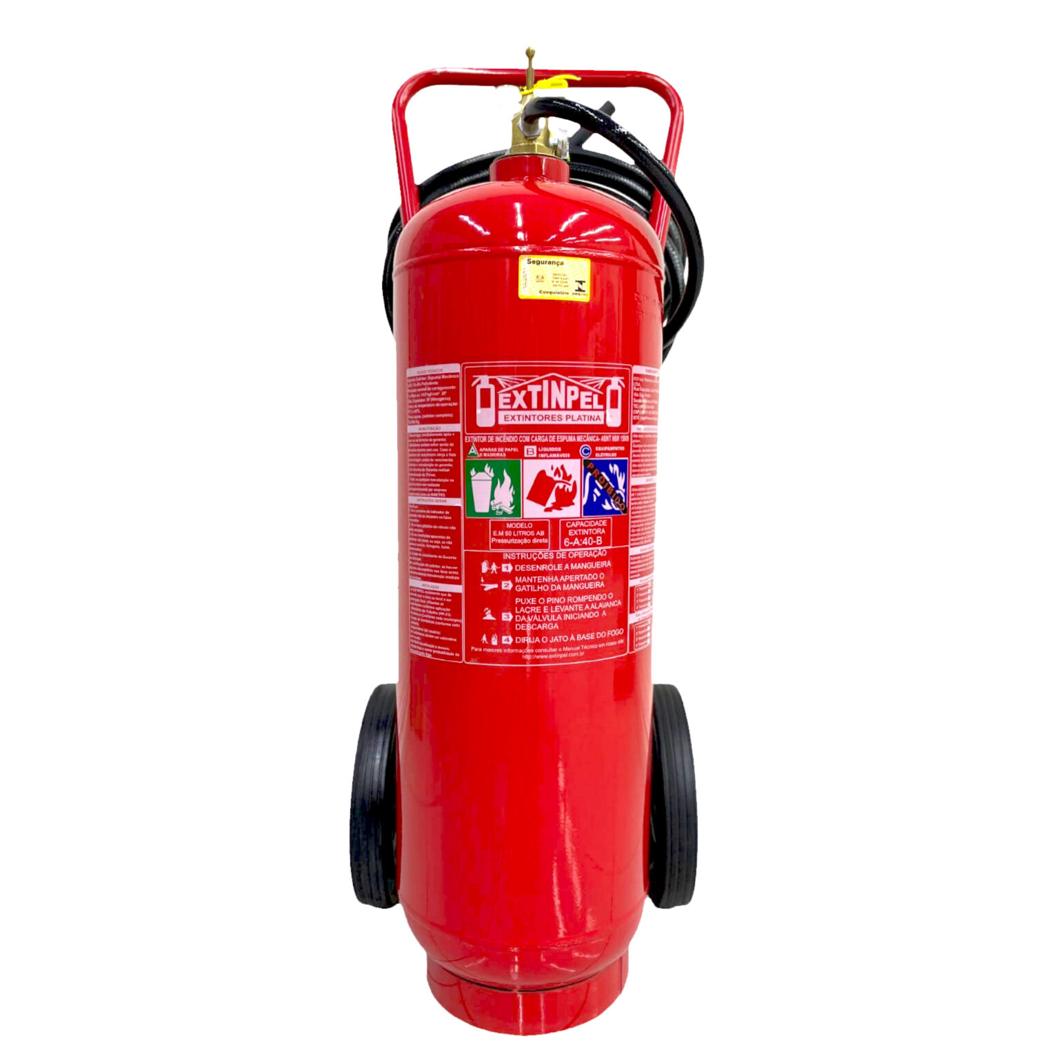 Extintor sobre Rodas EM - AB - 50 Litros - Garantia de 1 ano - Extinpel ...